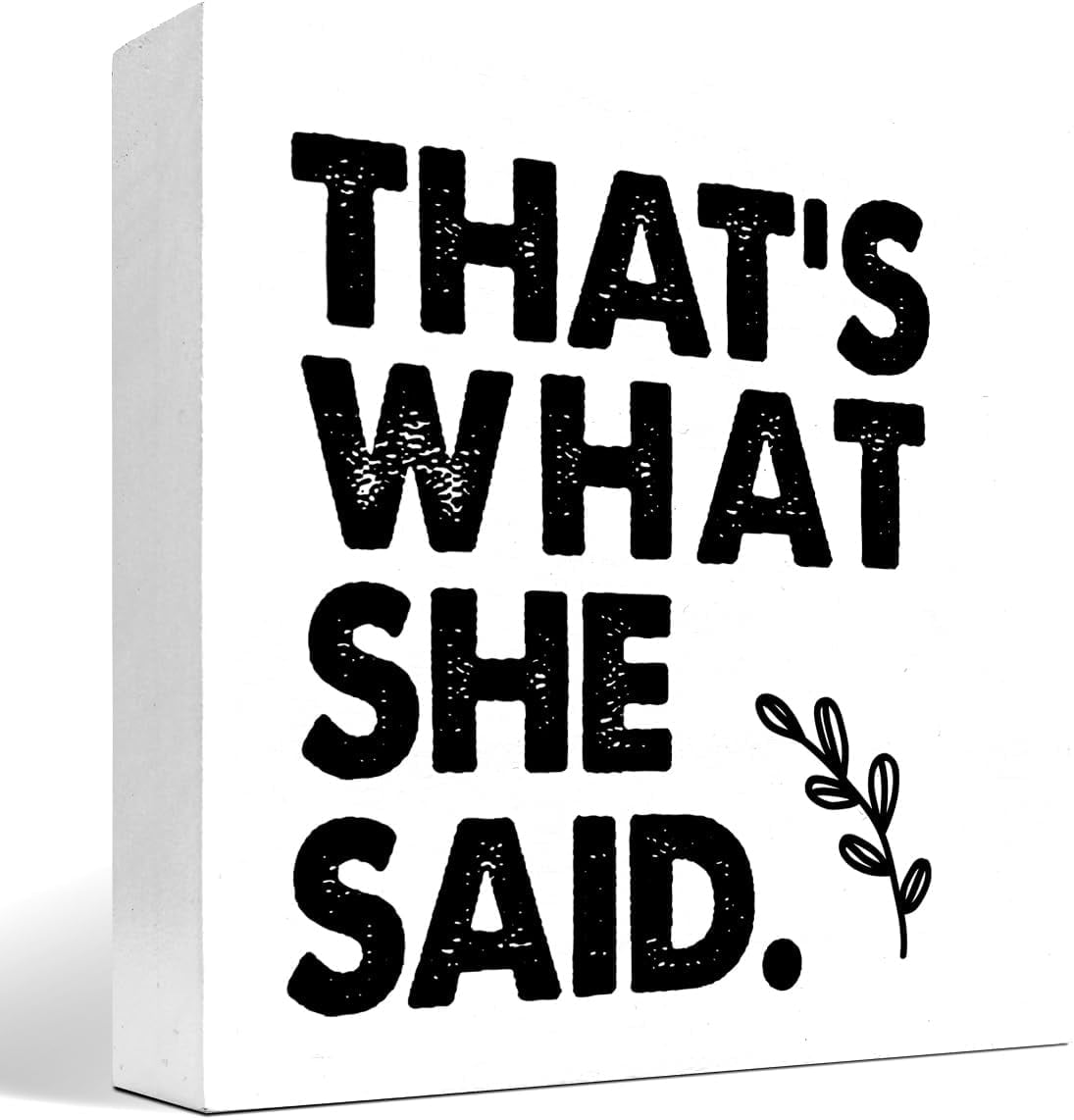 Zomyto 5x5 Inch That's What She Said Wooden Box Sign Desk Decor ...