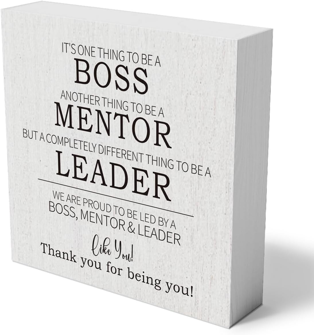 Zomyto 5x5 Inches Boss Mentor Leader appreciation Gifts Wooden Box Sign ...