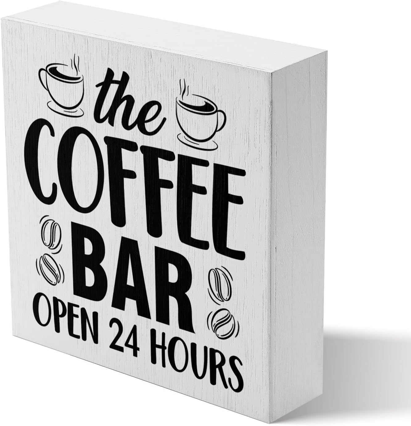 Zomyto 5x5 Inches Coffee Signs For Coffee Bar, The Coffee Bar Open 24 ...