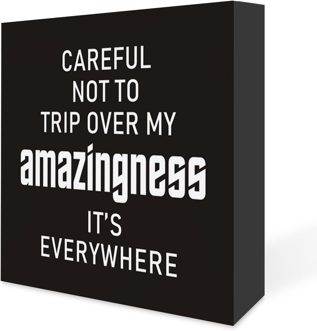 Zomyto 5x5 Inches Funny Office Decor,Careful Not To Trip Over My ...