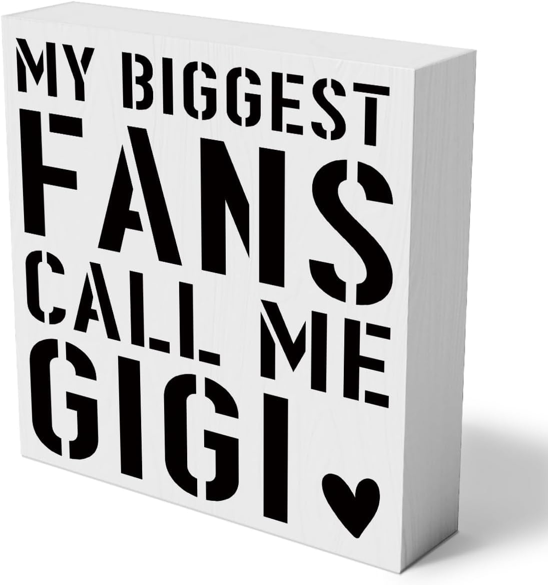 Zomyto 5x5 Inches Gigi Wooden Box Sign Rustic My Biggest Fans Call Me ...
