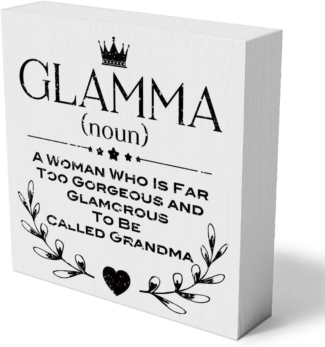 Zomyto 5x5 Inches Glamma Definition Wooden Box Sign Rustic a Woman Who ...