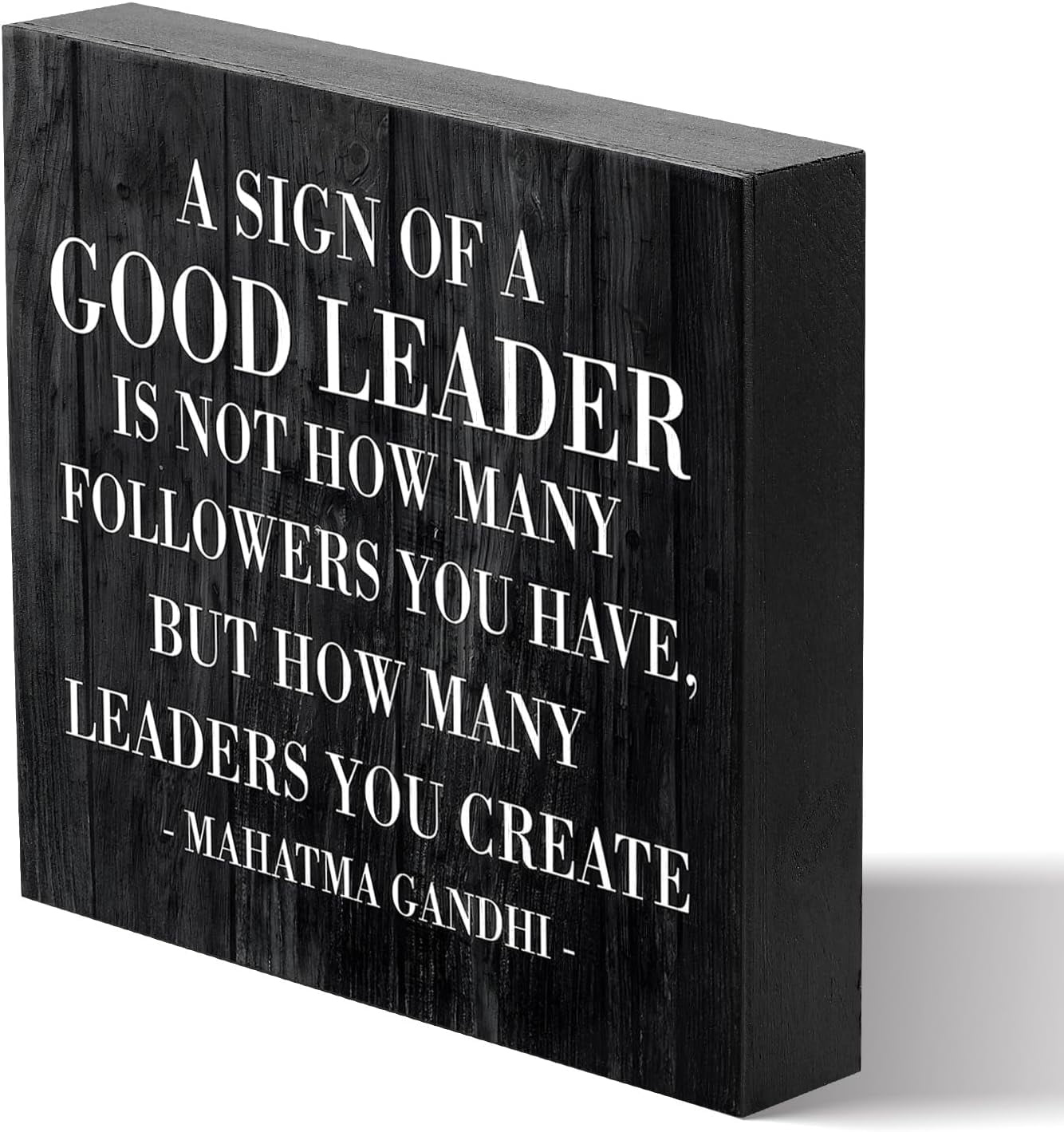 Zomyto 5x5 Inches Inspirational A Sign of A Good Leader Desk Decor ...