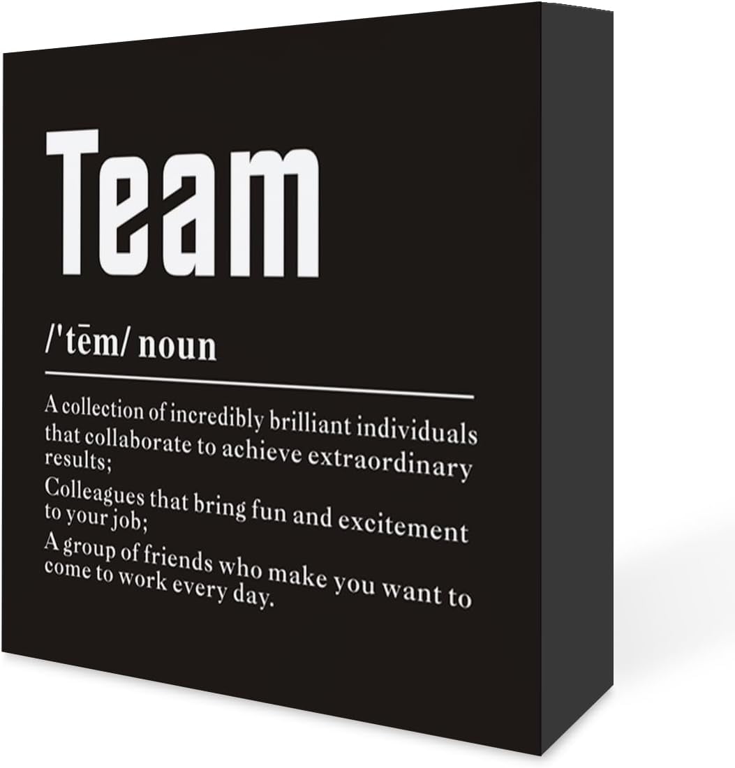 Zomyto 5x5 Inches Inspirational Office Decor: Team Definition Sign ...