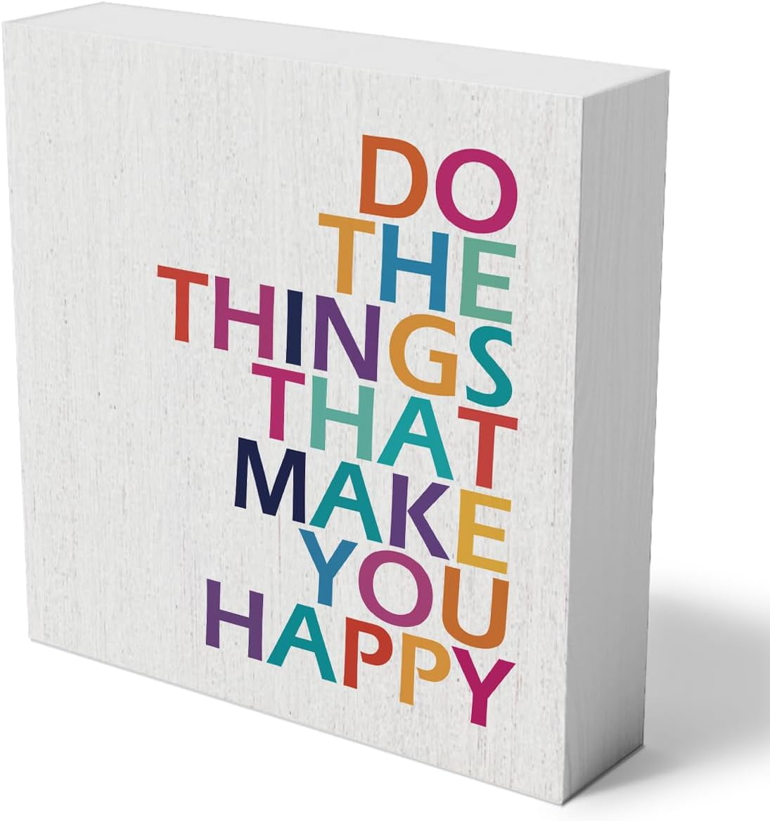 Zomyto 5x5 Inches Inspirational Quote Wooden Box Sign Decorative Do the Things That Make You ...