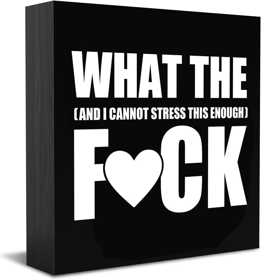 Zomyto 5x5 Inches Office Desk Decor Fun Slogan Decoration Rustic ...