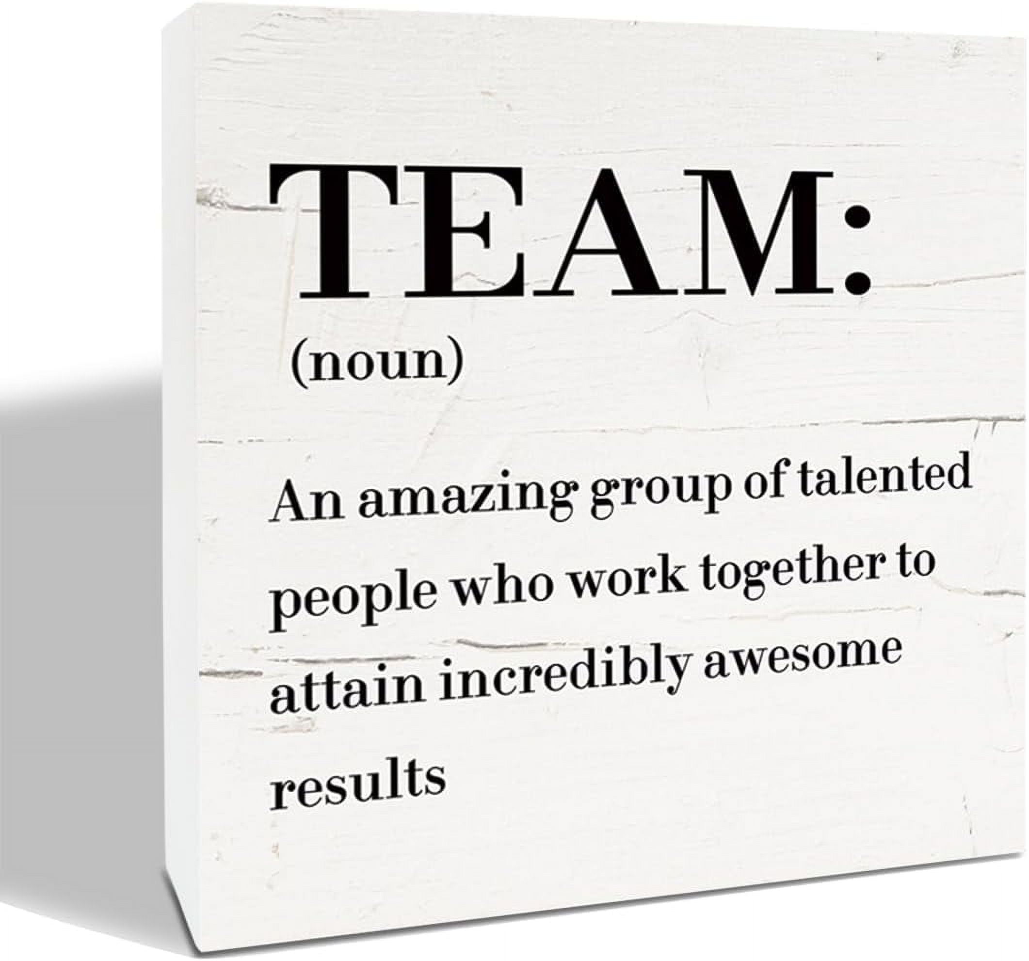 Zomyto 5x5 Inches Team Sign, Team Definition Sign, Inspirational ...