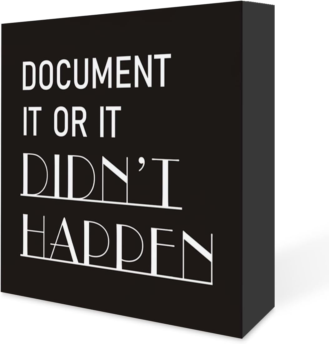 Zomyto 5x5 Inches Whimsical Funny Office Decor, Document It or It Didn ...