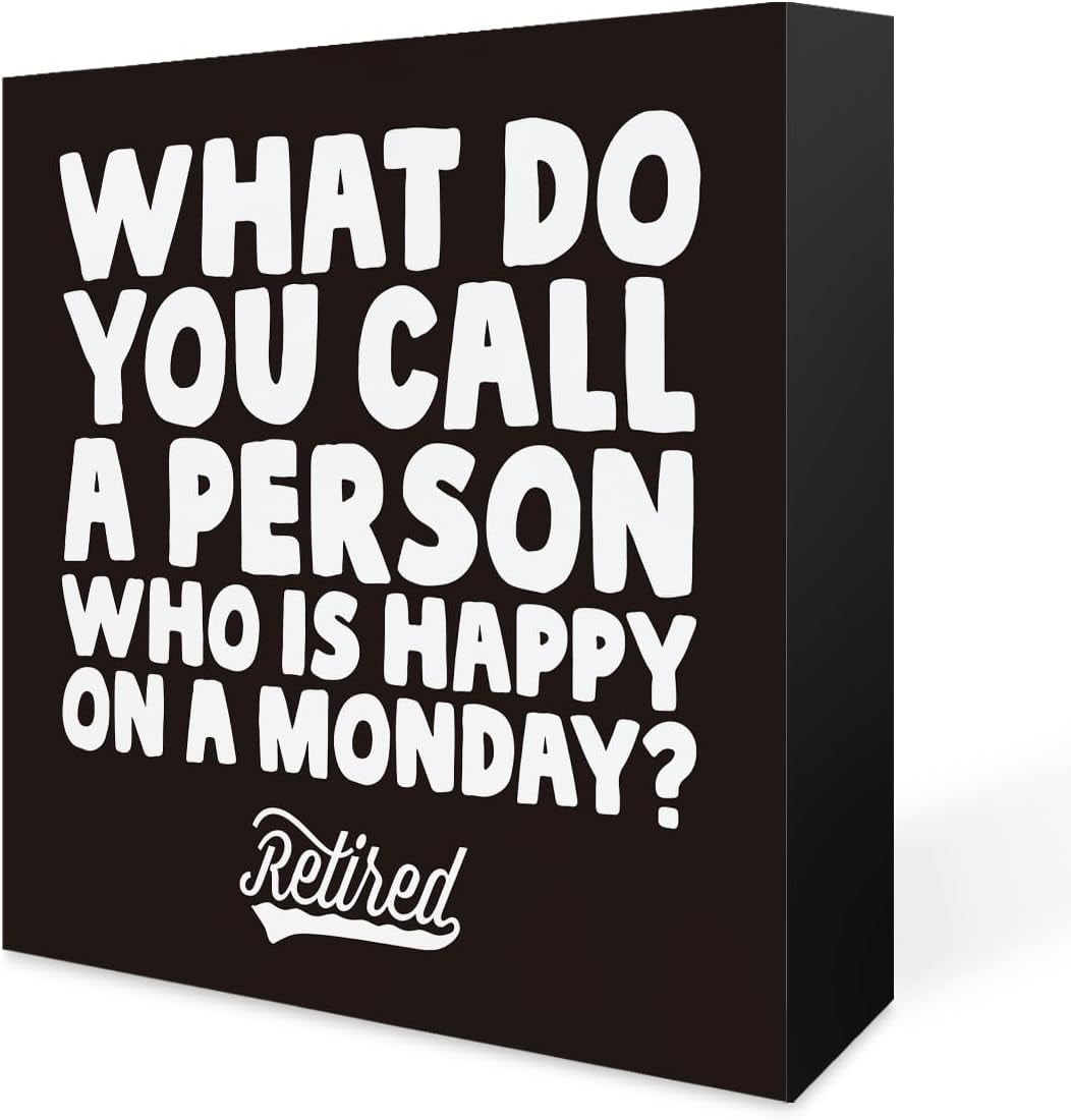 Zomyto 5x5 inches Funny Retirement Gifts for Woman Men Home Desk Decor ...