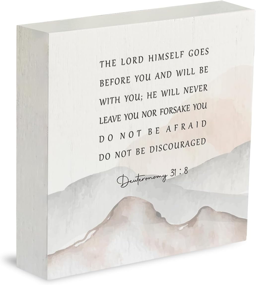 Zomyto 5x5 inches Religious Christian Decor Wood Box Signes Faith ...