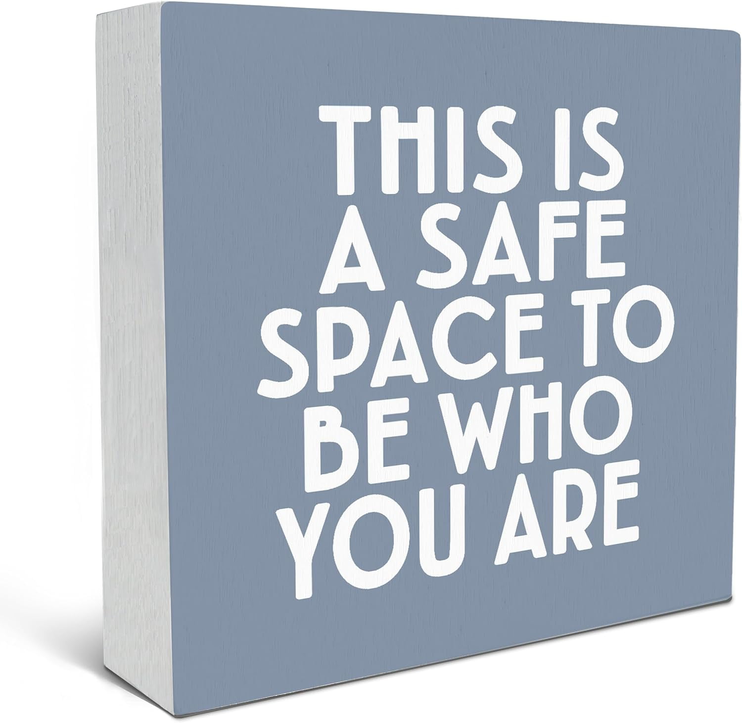 Zomyto 7"x7" Boho Decor,This is a Safe Space to Be Who You are Wood Box ...