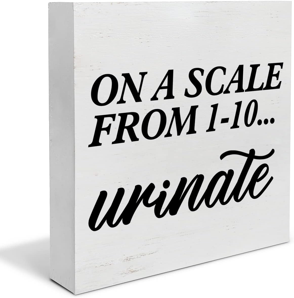 Zomyto 7"x7" Country Humor Bathroom Quote Wood Box Sign Decor Desk Sign ...