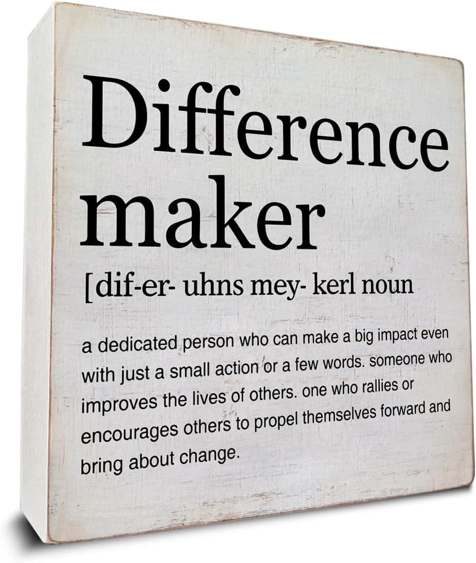 Zomyto 7"x7" Difference Maker Gift Difference Maker Definition Art ...