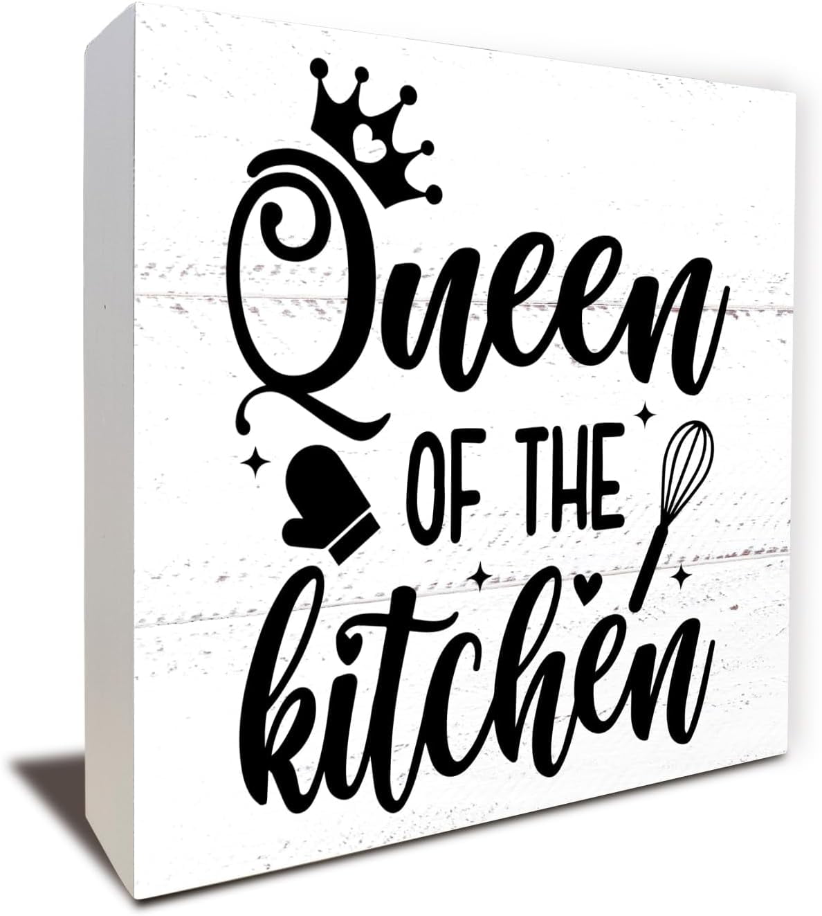 Zomyto 7"x7" Farmhouse Table Kitchen Decor, Rustic Black and White ...