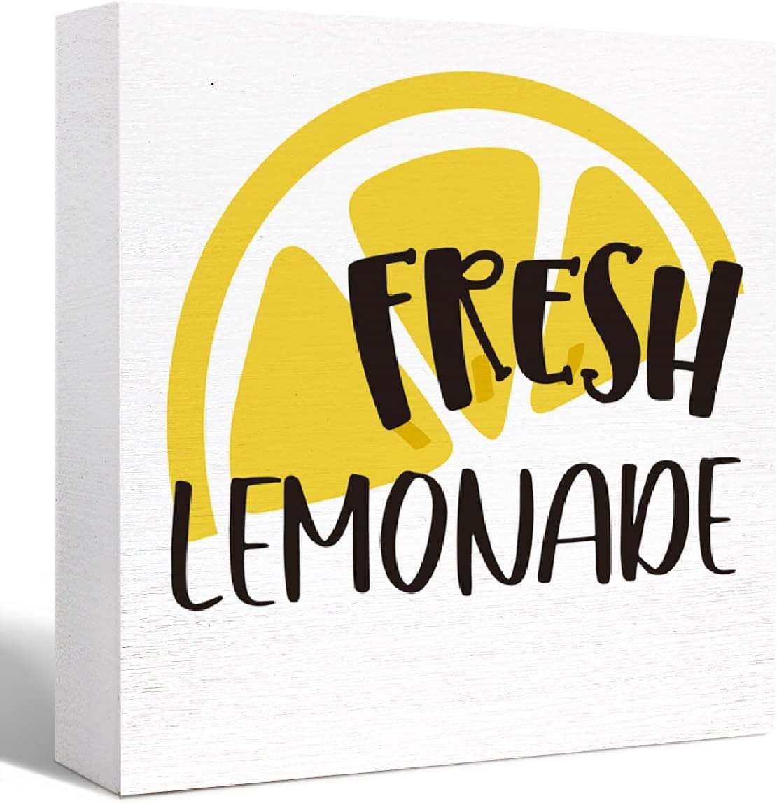 Zomyto 7"x7" Fresh Lemonade Wood Box Sign Summer Lemonade Theme Wooden ...