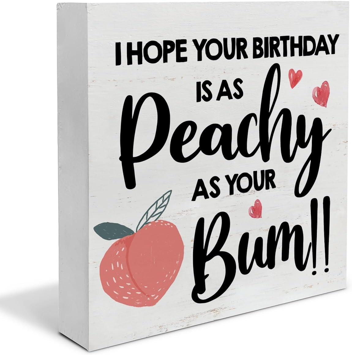 Zomyto 7"x7" Funny Birthday Sign Wooden Box Sign I Hope Your Birthday ...