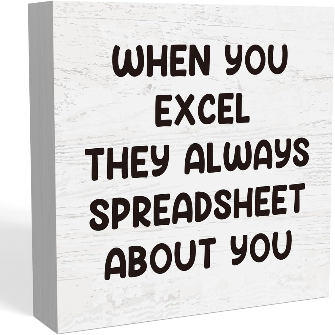 Zomyto 7"x7" Funny Home Office Desk Decor Rustic Farm house Spreadsheet ...