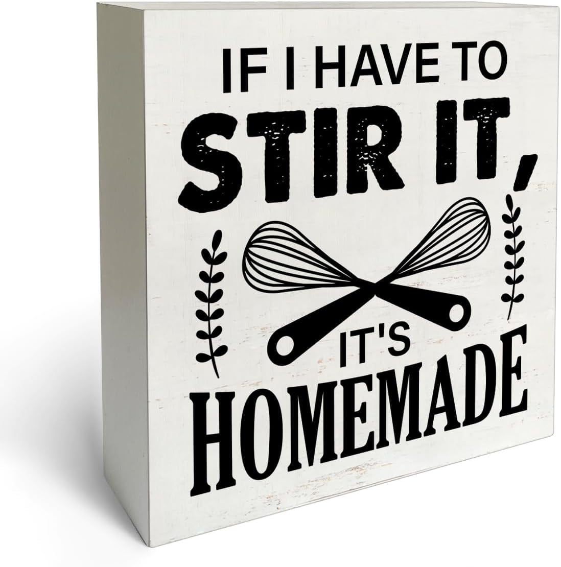 Zomyto 7"x7" Funny Kitchen Sign Kitchen Quotes Decor If I Have to Stir ...