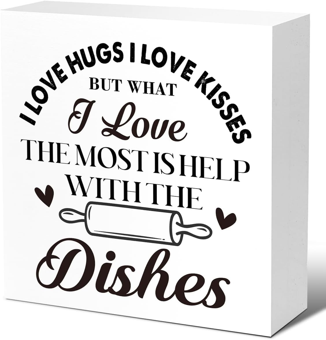 Zomyto 7"x7" Funny Kitchen Wood Block Signs,The Most Is Help With The ...