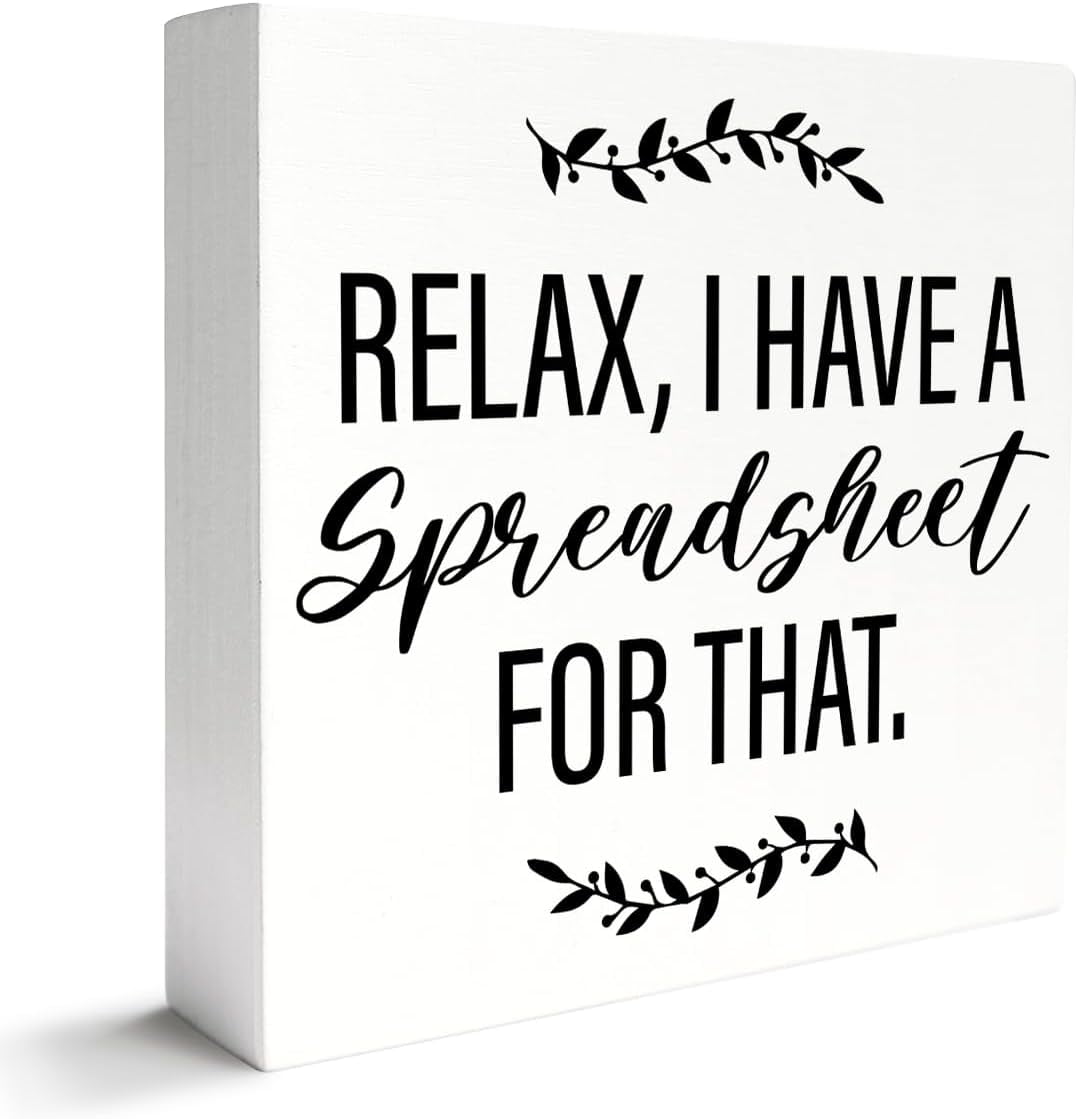 Zomyto 7"x7" Funny Office Decor Wooden Box Sign for Work Women Men,I ...