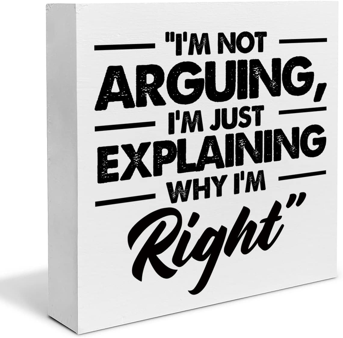 Zomyto 7"x7" Funny Office Desk Decor Sign Humor Office Cubicle Box Sign ...