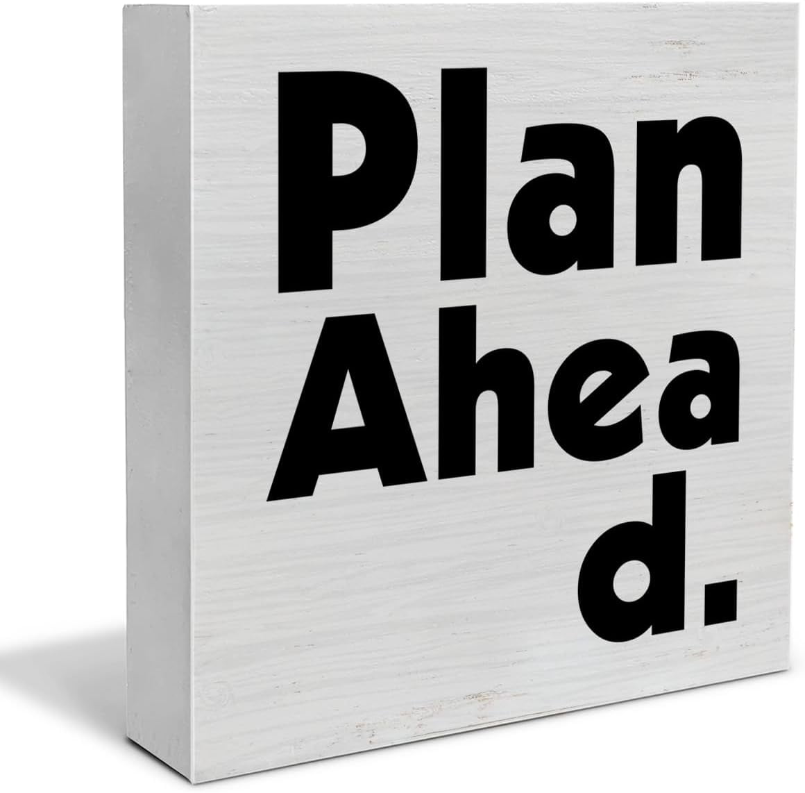 Zomyto 7"x7" Funny Office Signs Plan Ahead Wooden Sign Home Office ...
