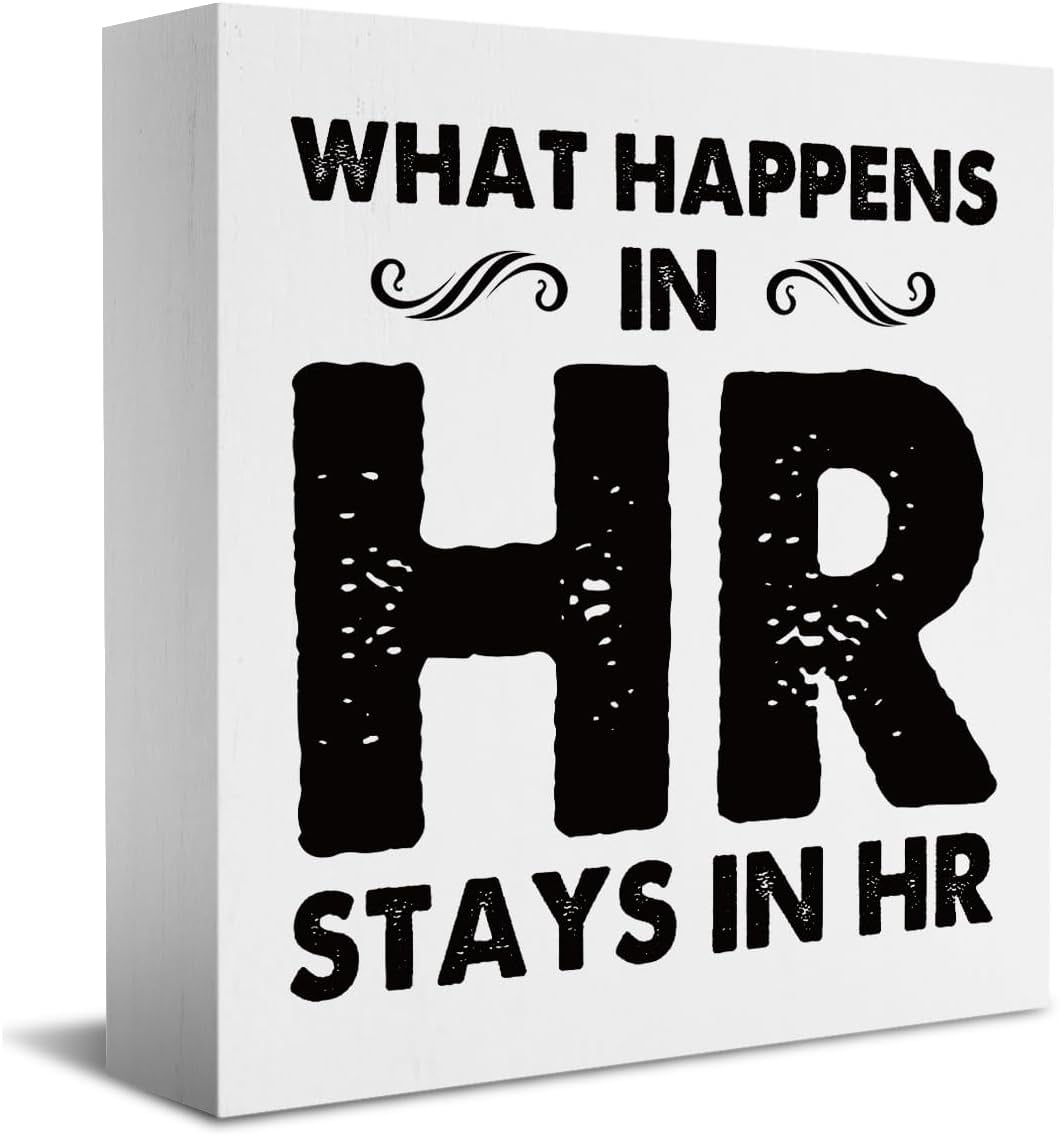 Zomyto 7"x7" Funny Offices for Coworkers HR Human Resourcess Wooden Box ...