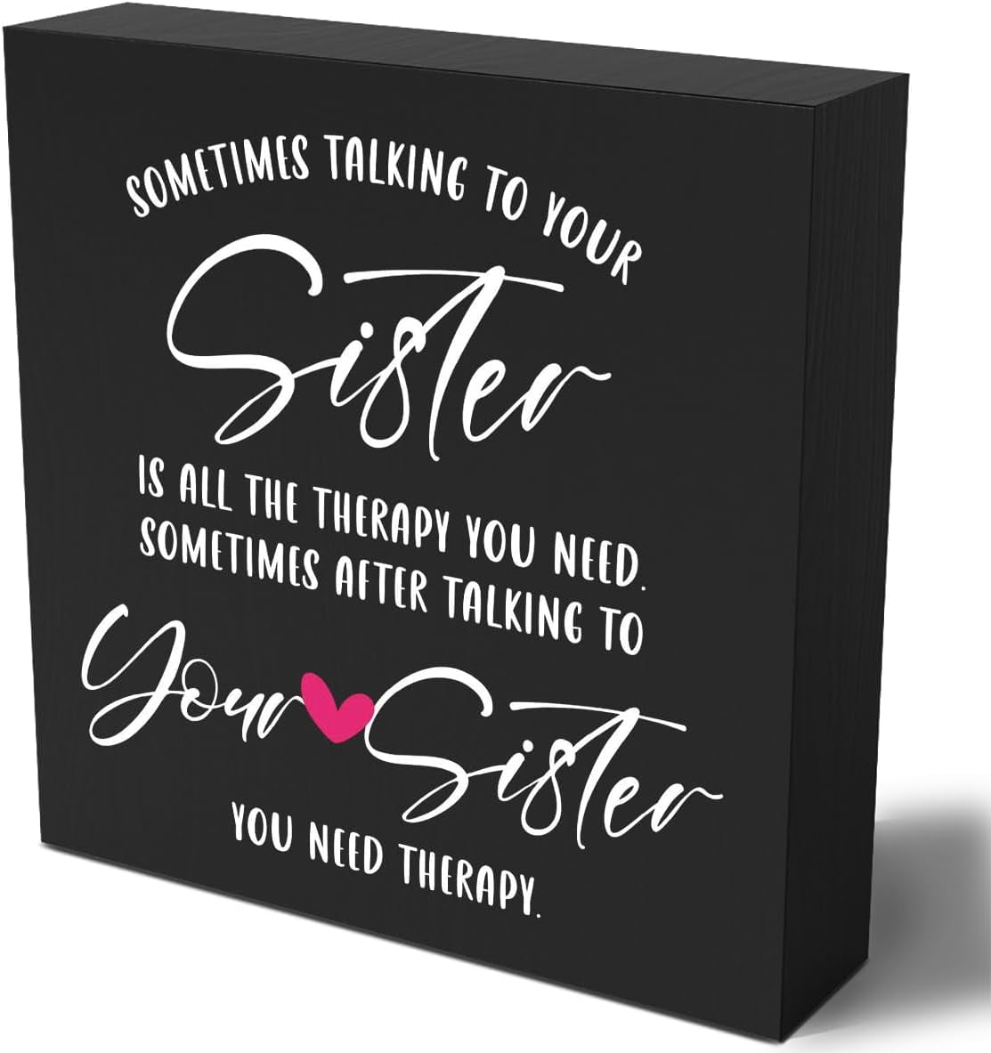 Zomyto 7"x7" Funny Sisters Wooden Box Sign Plaque Sometimes Talking to ...