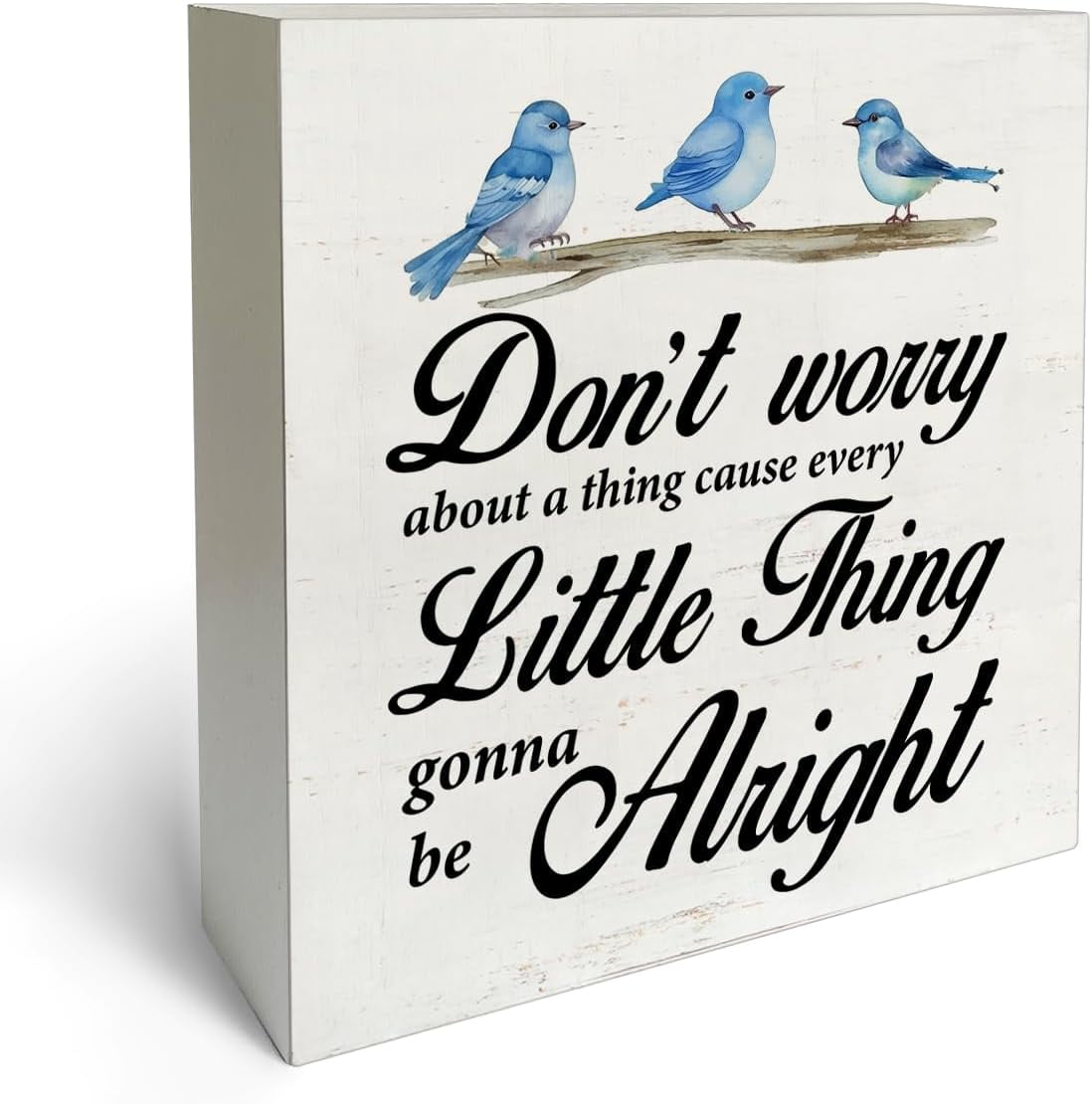 Zomyto 7"x7" Inspirational Sign Every Little Thing Gonna Be Alright ...