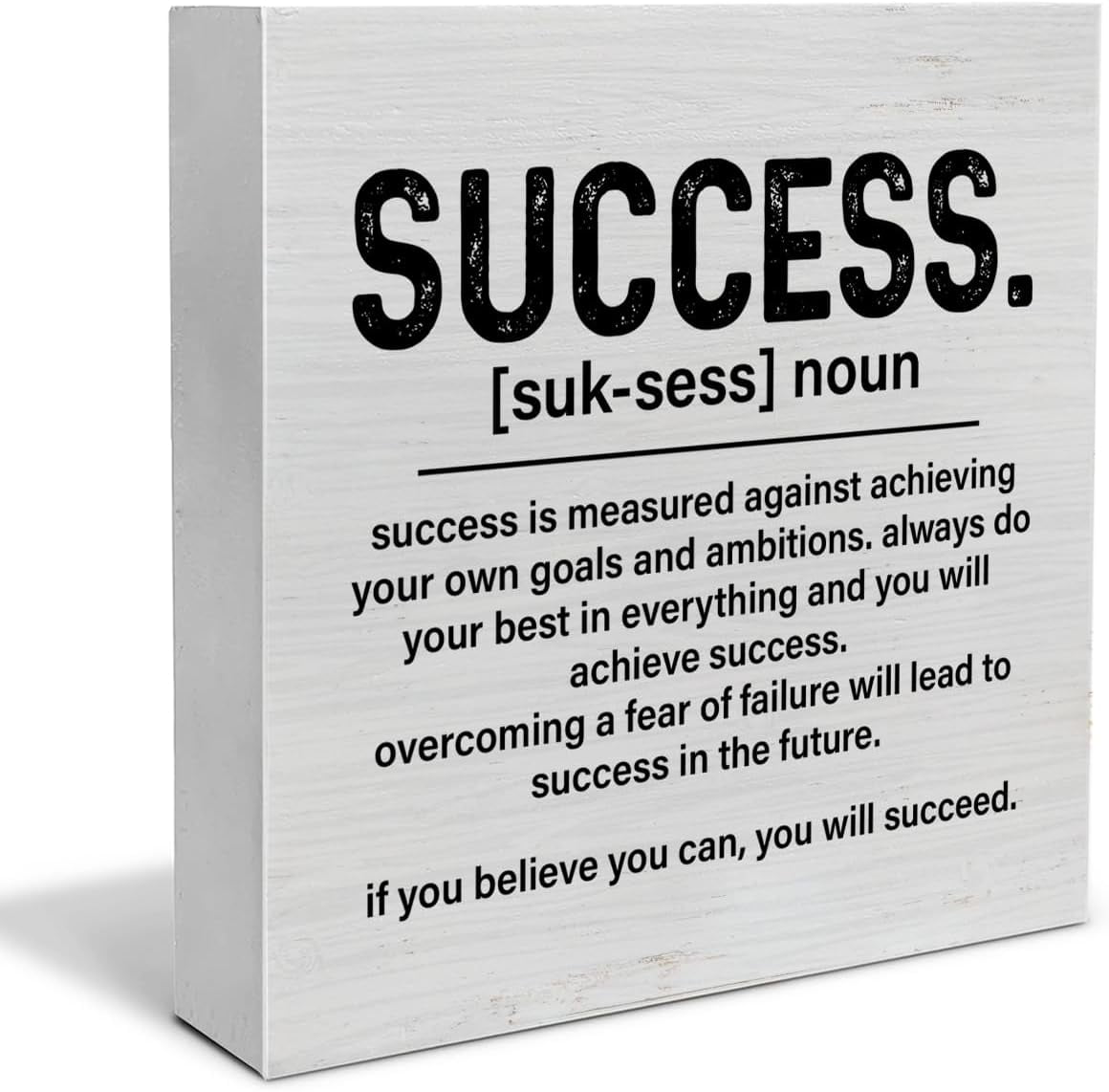 Zomyto 7"x7" Inspirational Sign Success Definition Wooden Sign Home ...