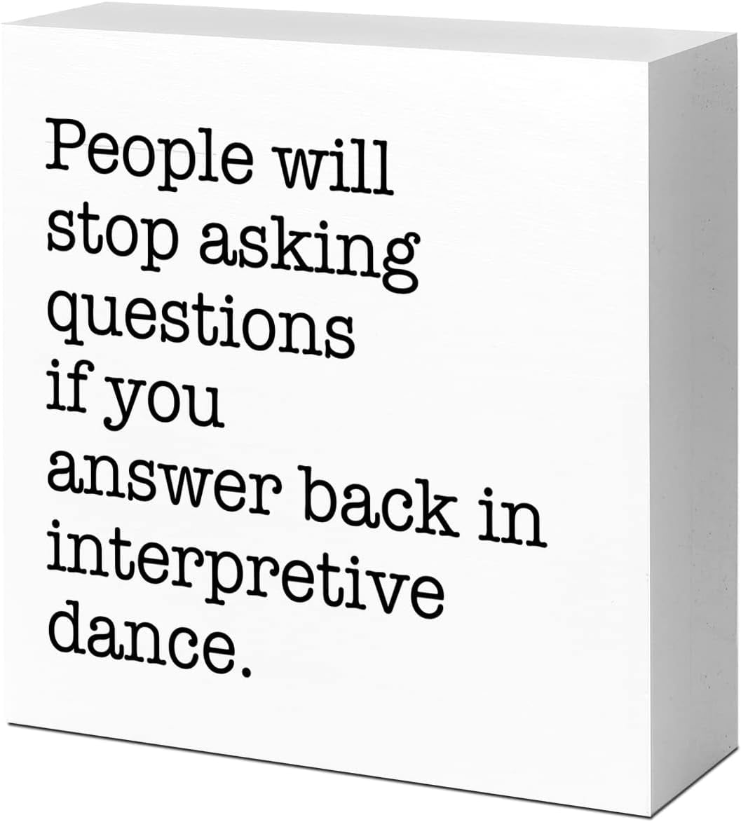 Zomyto 7"x7" Inspirational Wood Block Signs,People Will Stop Asking ...