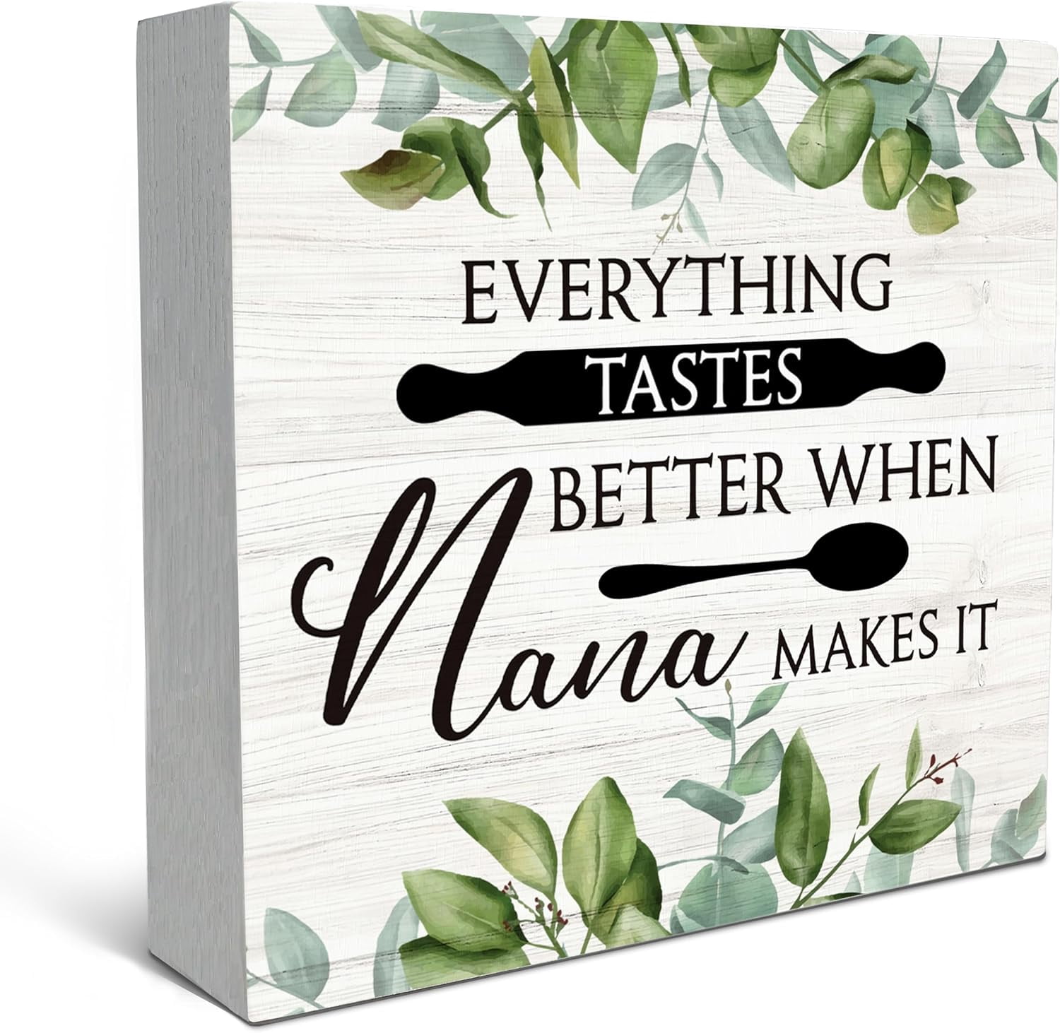 Zomyto 7"x7" Nana Wood Box Sign Desk Decor,Nanas Kitchen,for Nana,Nana ...