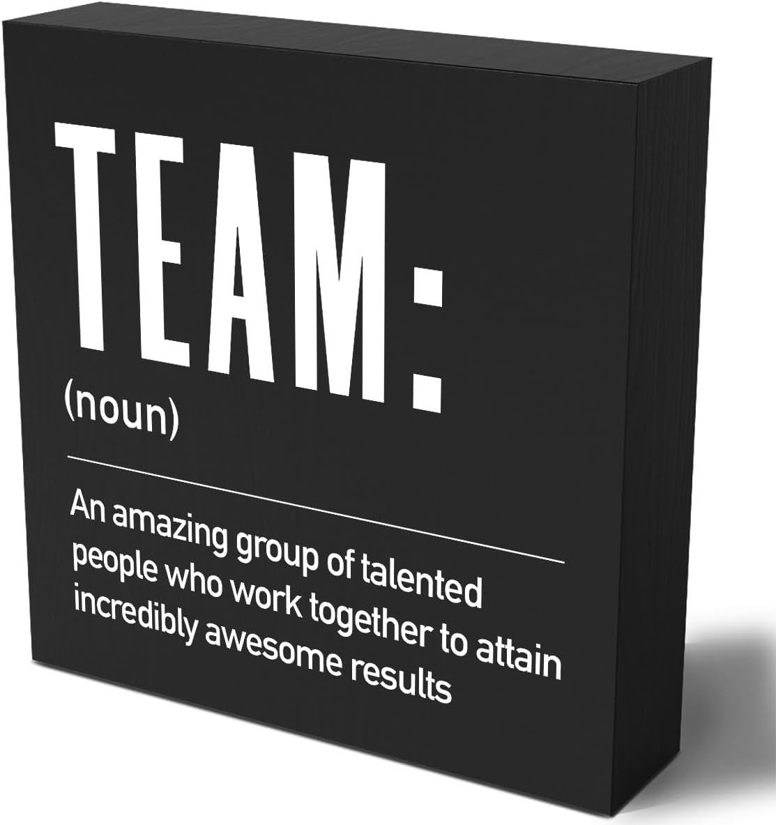 Zomyto 7"x7" Office Decor Inspirational Wood Sign Desk Decor Team ...