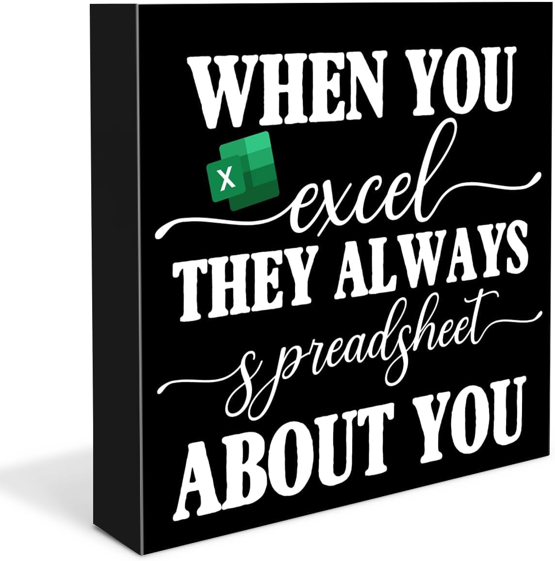 Zomyto 7"x7" Office Signs Accountant Quote Wooden Box Sign When You ...