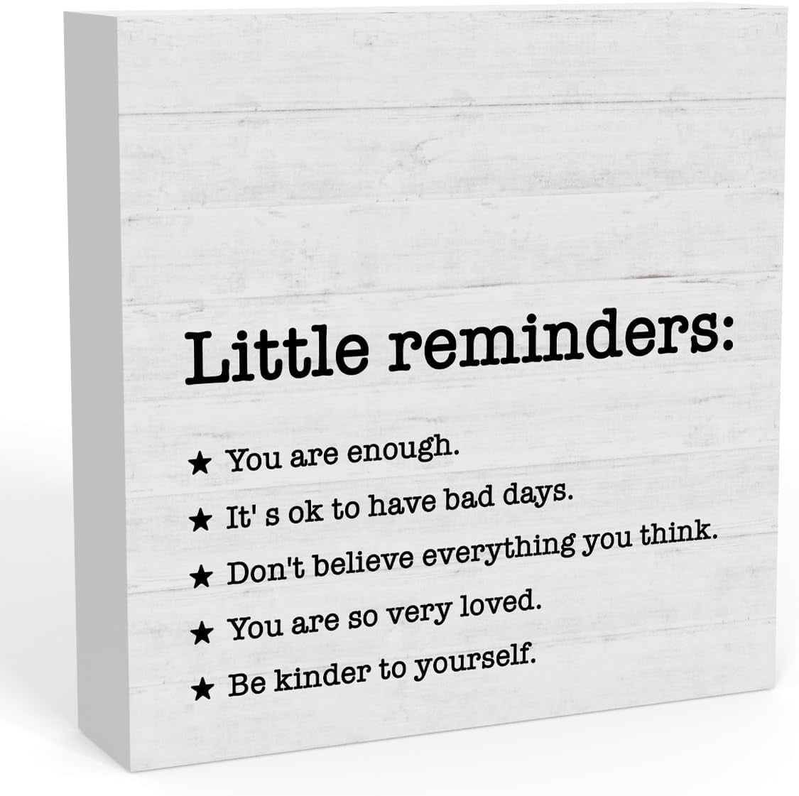 Zomyto 7"x7" Positive Little Reminders Sign, Home Office Desk Decor for ...