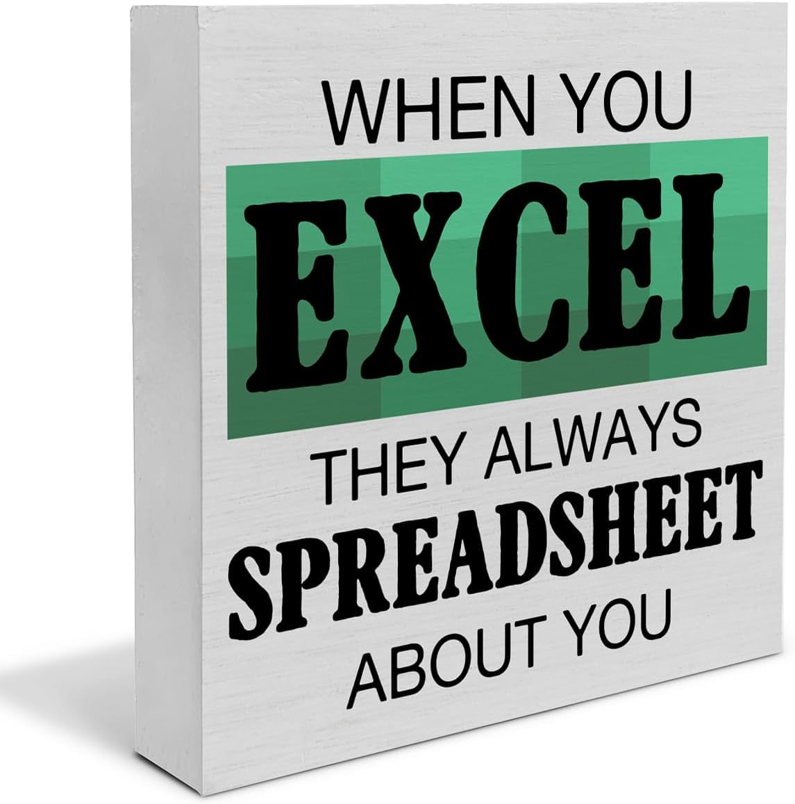 Zomyto 7"x7" Rustic Accountant Gift Wooden Box Sign Desk Decor, When ...