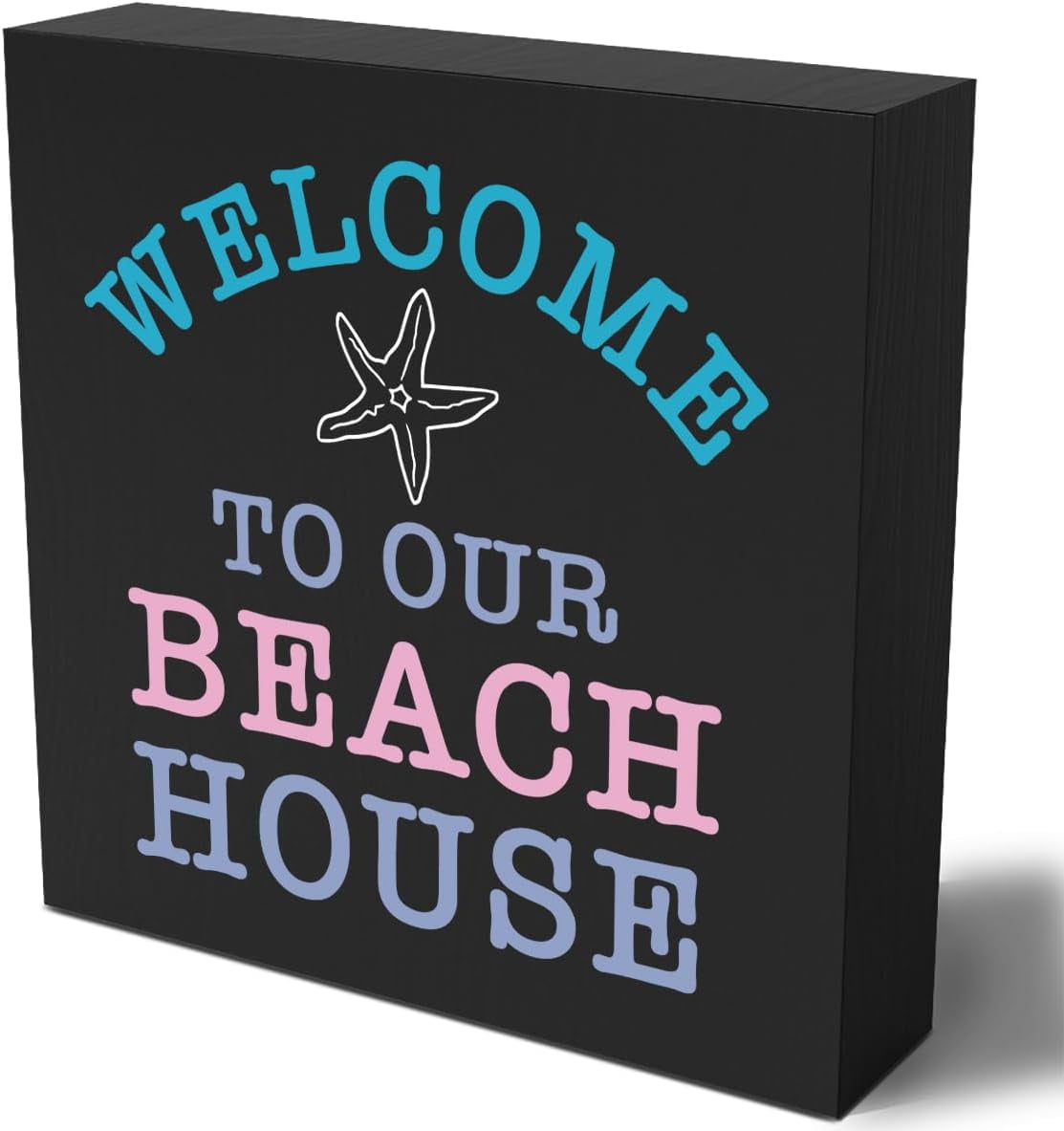 Zomyto 7"x7" Summer Decor Welcome To Our Beach House Sign, Summer ...