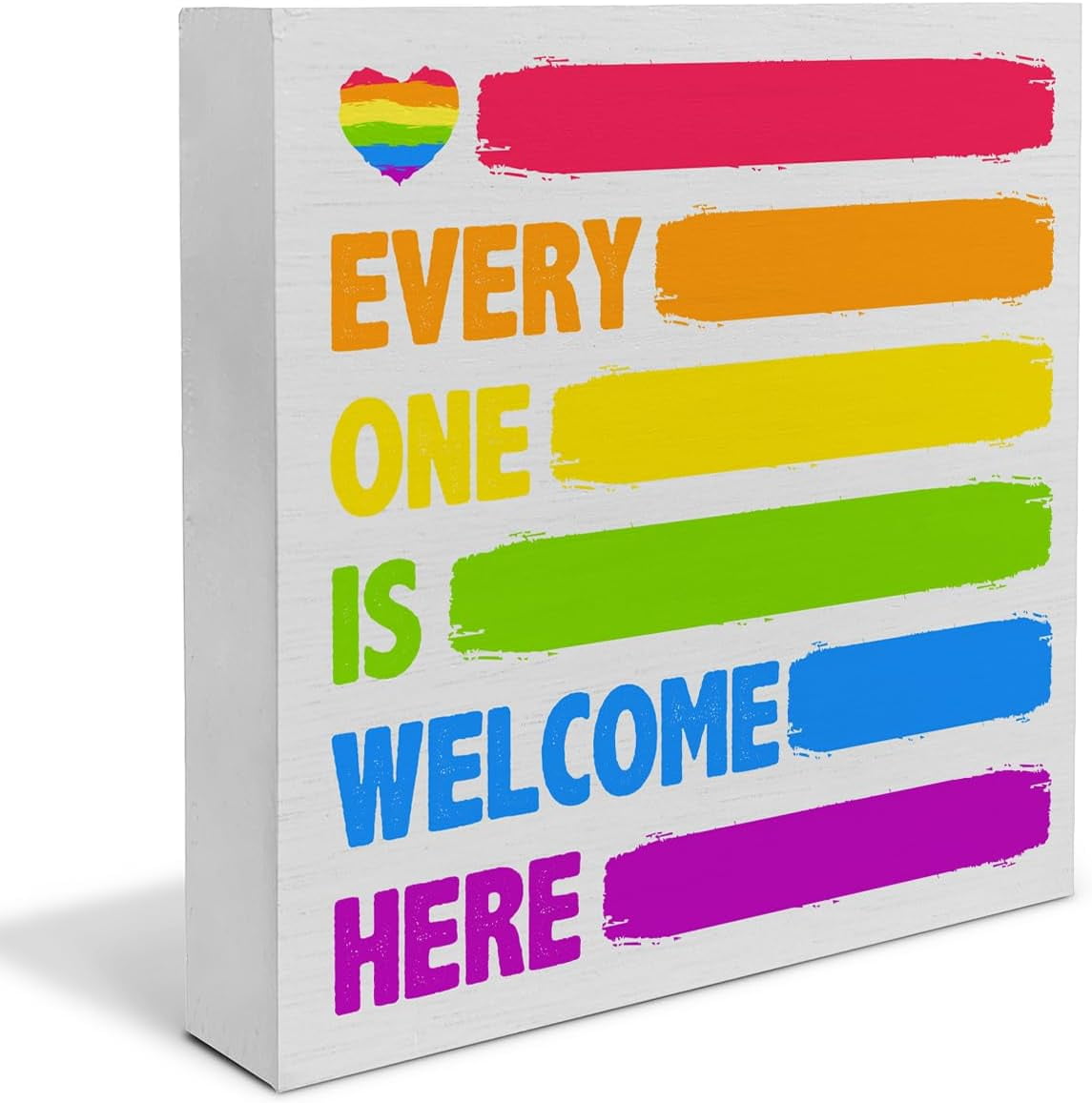 Zomyto 7"x7" Welcome Classroom Wooden Box Sign Desk Decor Rustic Every ...