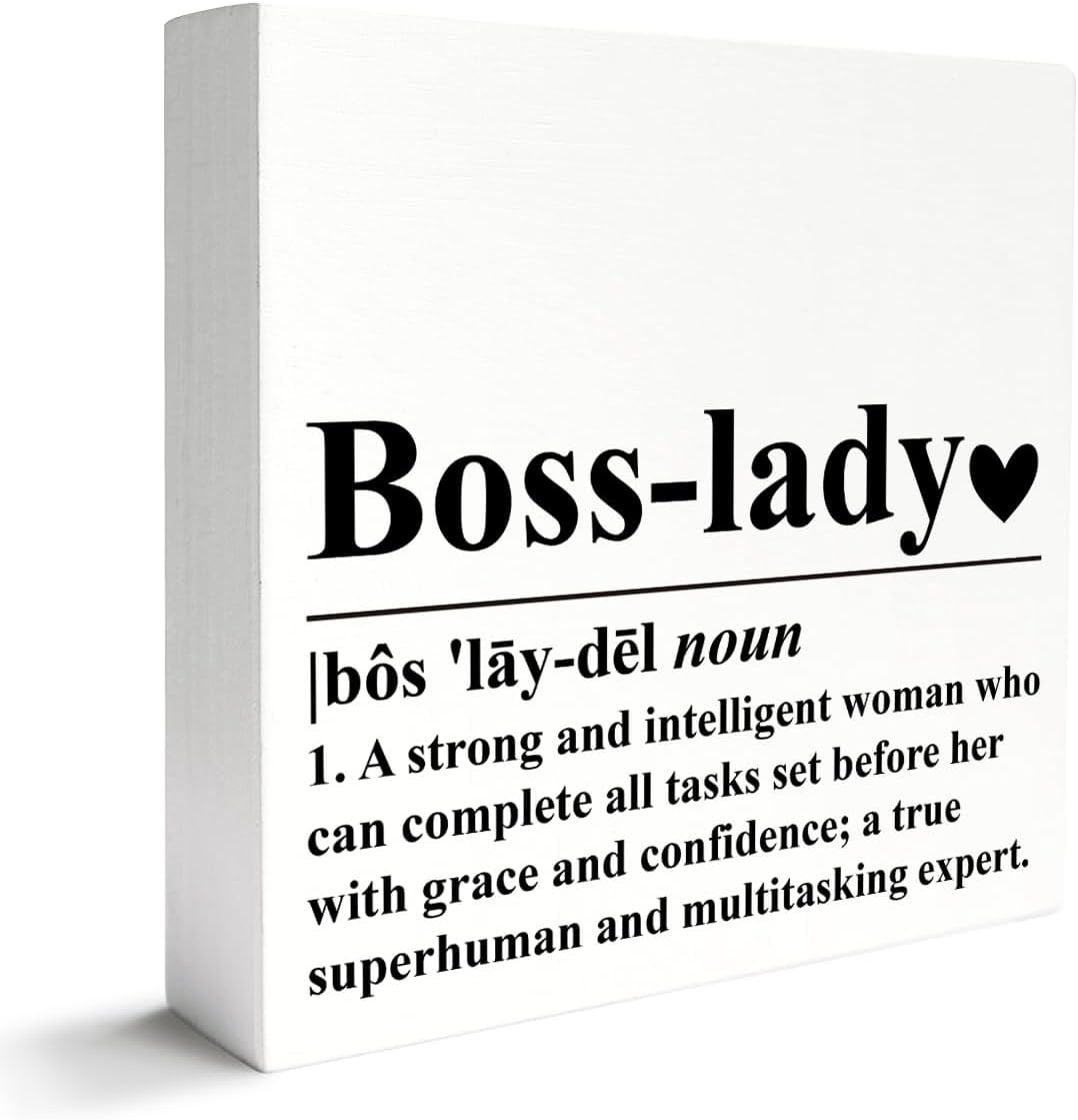 Zomyto 7"x7" Wooden Box Sign,Appreciation Thank You for Best Boss Boss ...