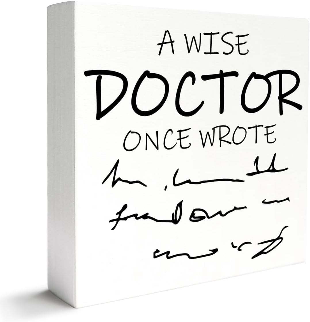 Zomyto 7"x7" Wooden Box Sign,Appreciation Thank You for Doctor,New ...