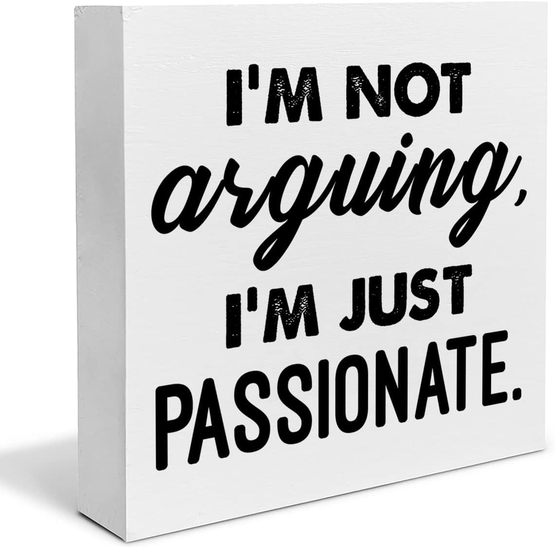 Zomyto 7x7 IN Funny Office Wooden Box Sign Desk Decor Sign Office Humor ...