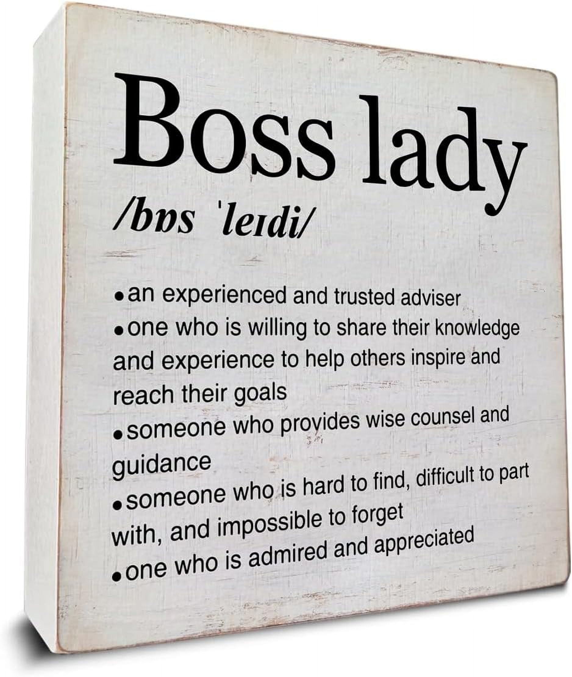 Zomyto 7x7 In Boss Lady Office Decor Boss Lady Definition Art Wooden ...