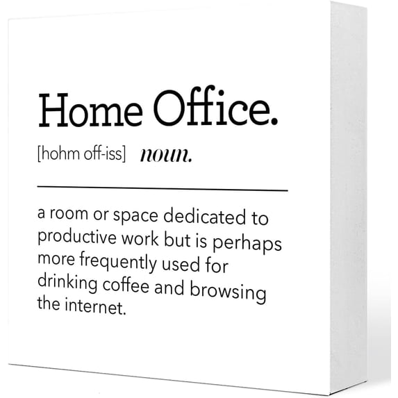 Zomyto 7x7 In Funny Office Wooden Box Sign Home Office Definition ...