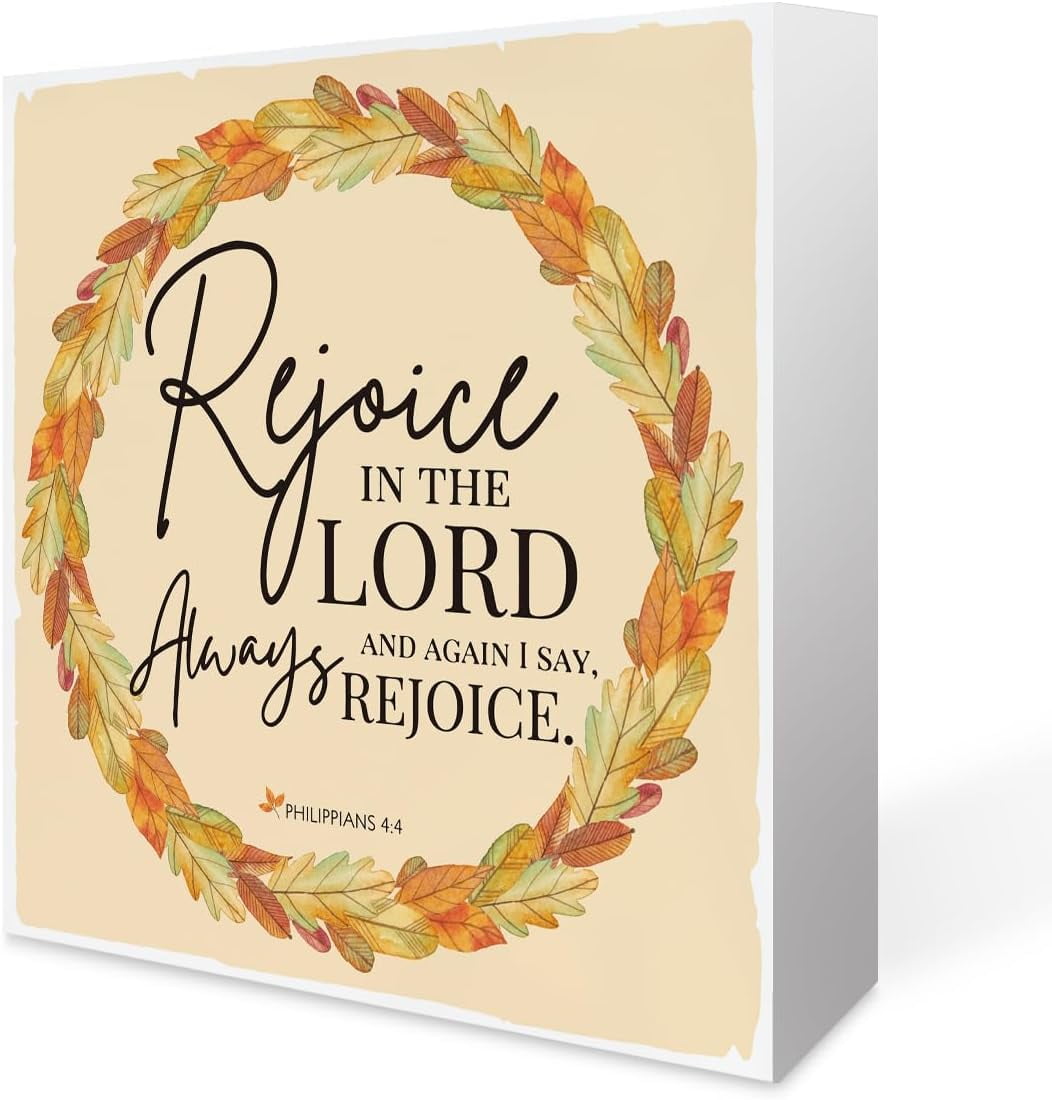 Zomyto 7x7 In Inspirational Christian Wooden Box Sign Decor Desk Sign ...