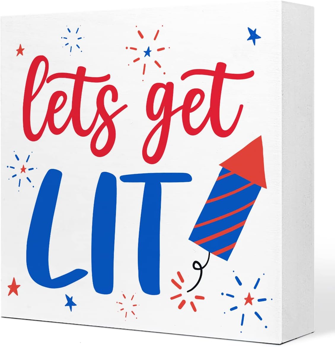 Zomyto 7x7 In Let's Get Lit Firecracker Patriotic Independence Day ...