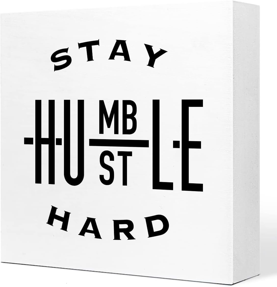 Zomyto 7x7 In Stay Humble Hustle Hard Wooden Box Sign,Inspirational ...