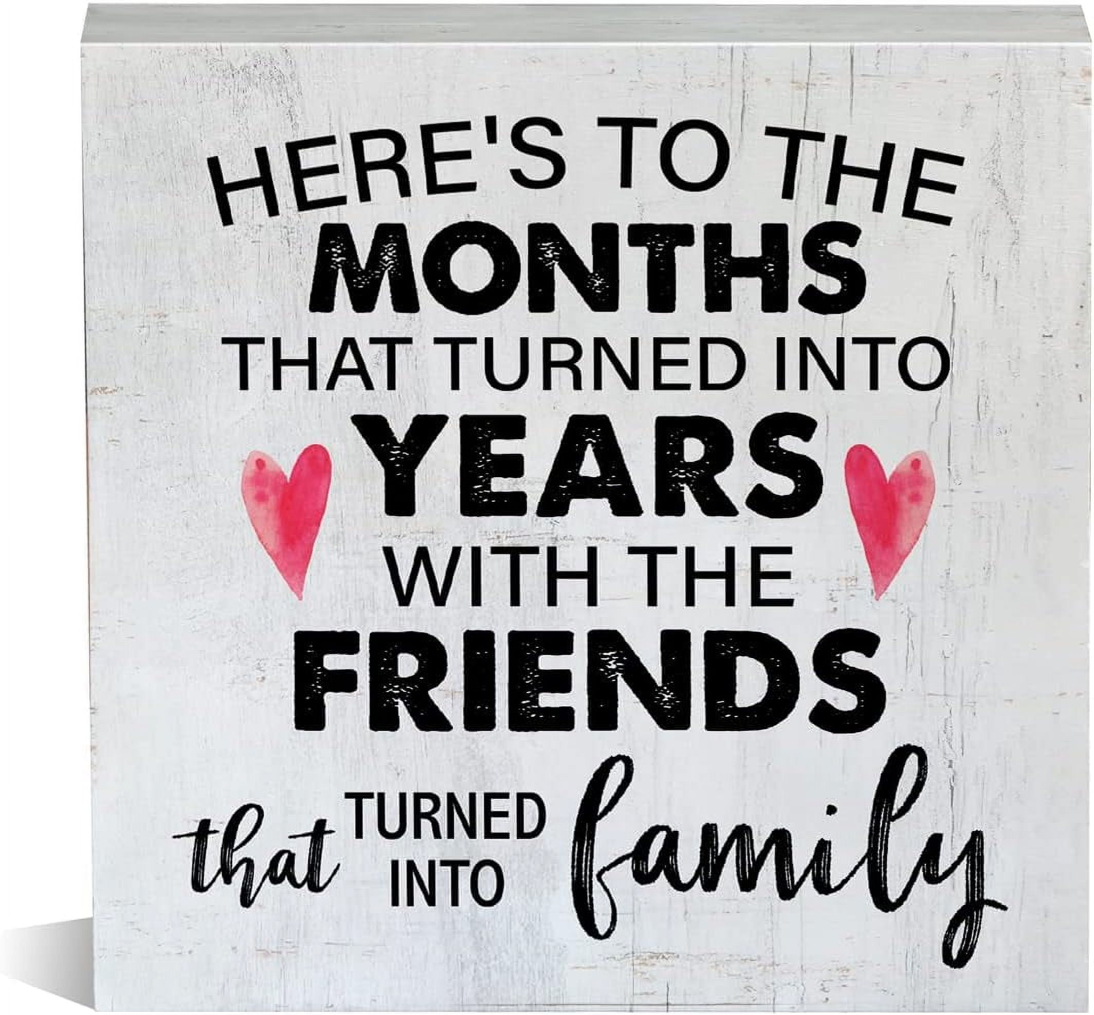 Zomyto 7x7 Inch Best Friendship Wooden Box Sign Rustic Style Friends ...