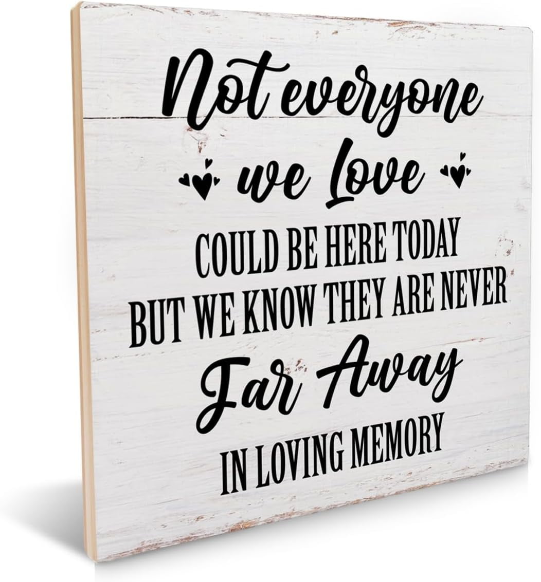 Zomyto 7x7 Inch Wedding Sign Remembrance in Loving Memory Wood Plaque ...