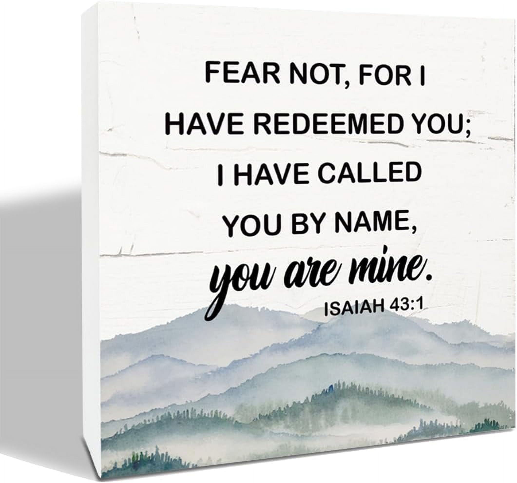 Zomyto 7x7 Inches Christian Sign, Decorative Wooden Box Sign, Bible ...