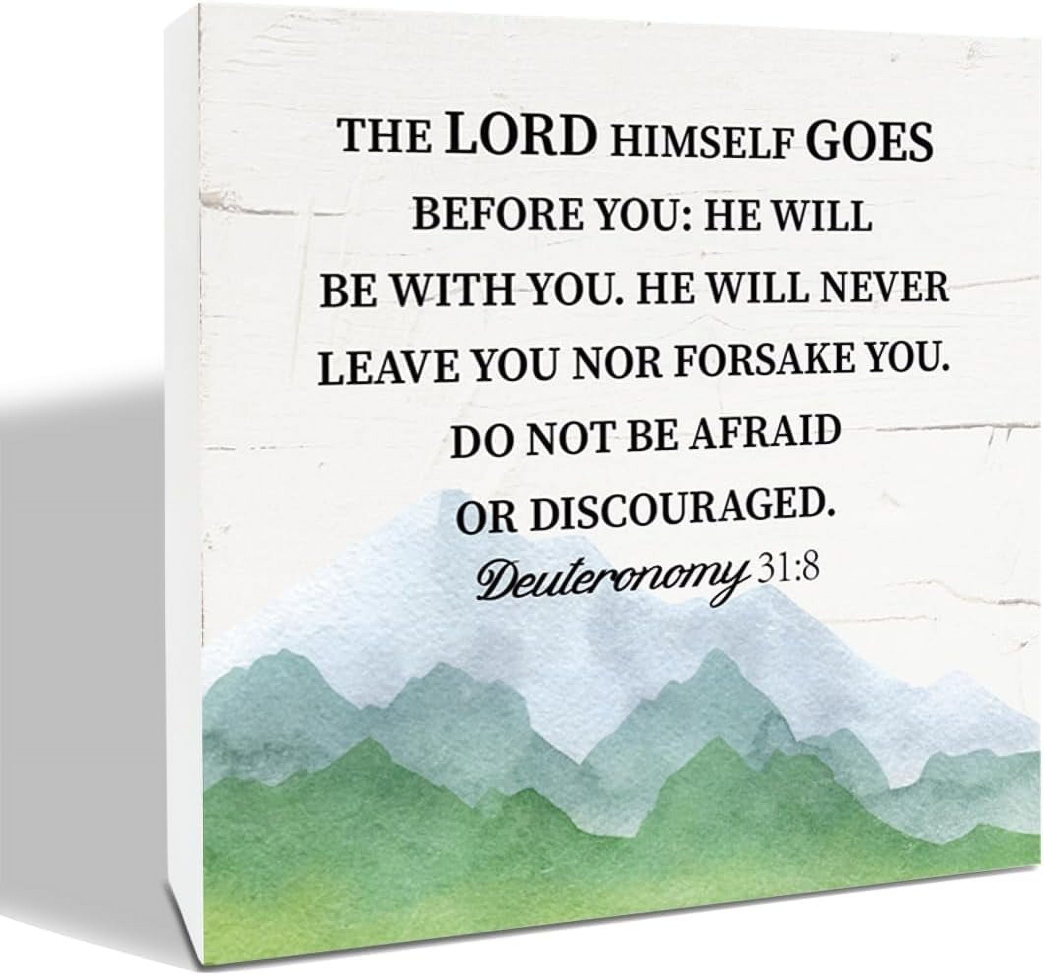 Zomyto 7x7 Inches Christian Sign, Decorative Wooden Box Sign ...